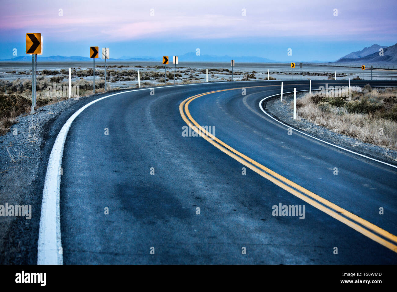 Highway signs in the desert Stock Photo - Alamy