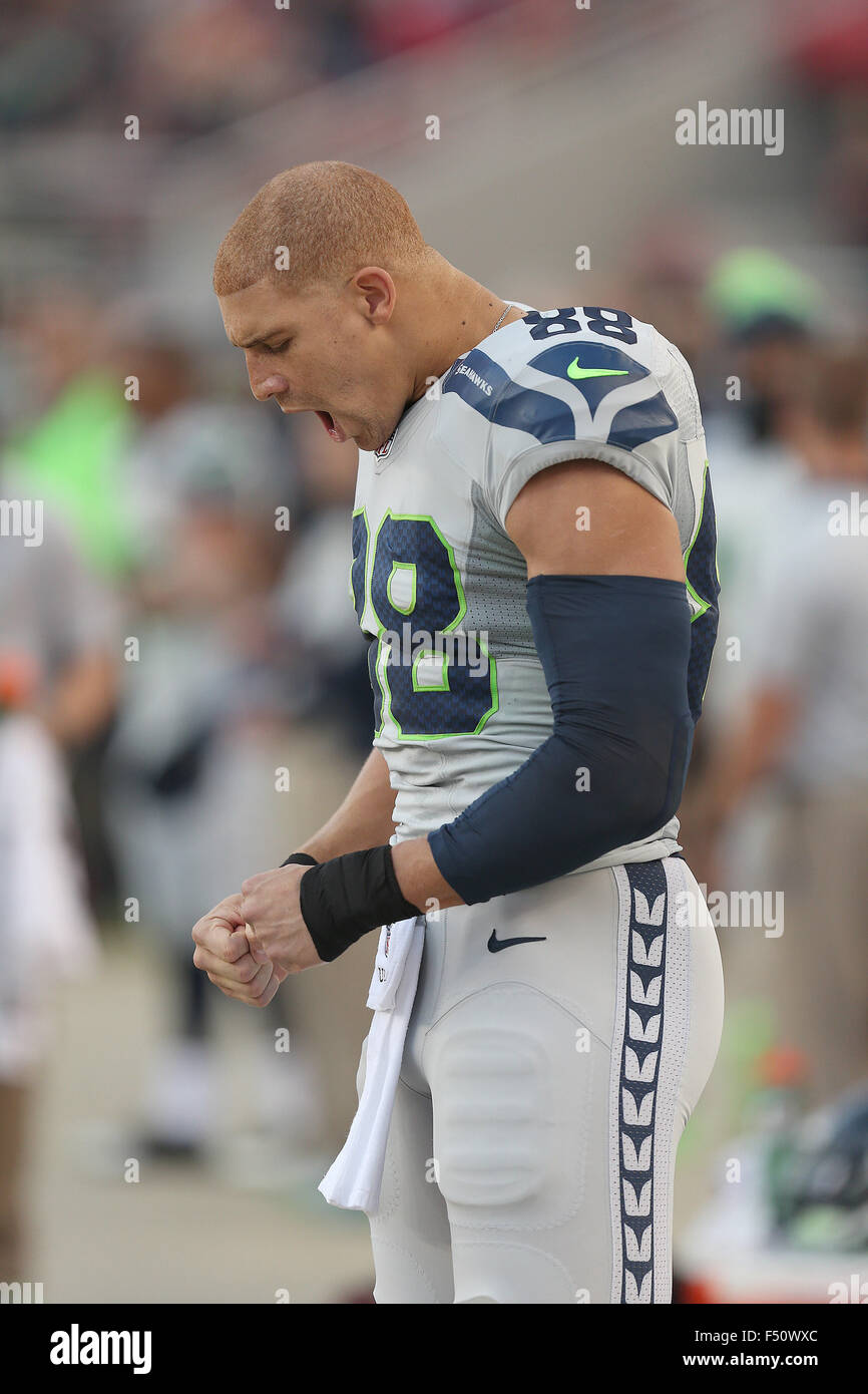 Santa Clara, CA. 22nd Oct, 2015. Seattle tight end Jimmy Graham during ...