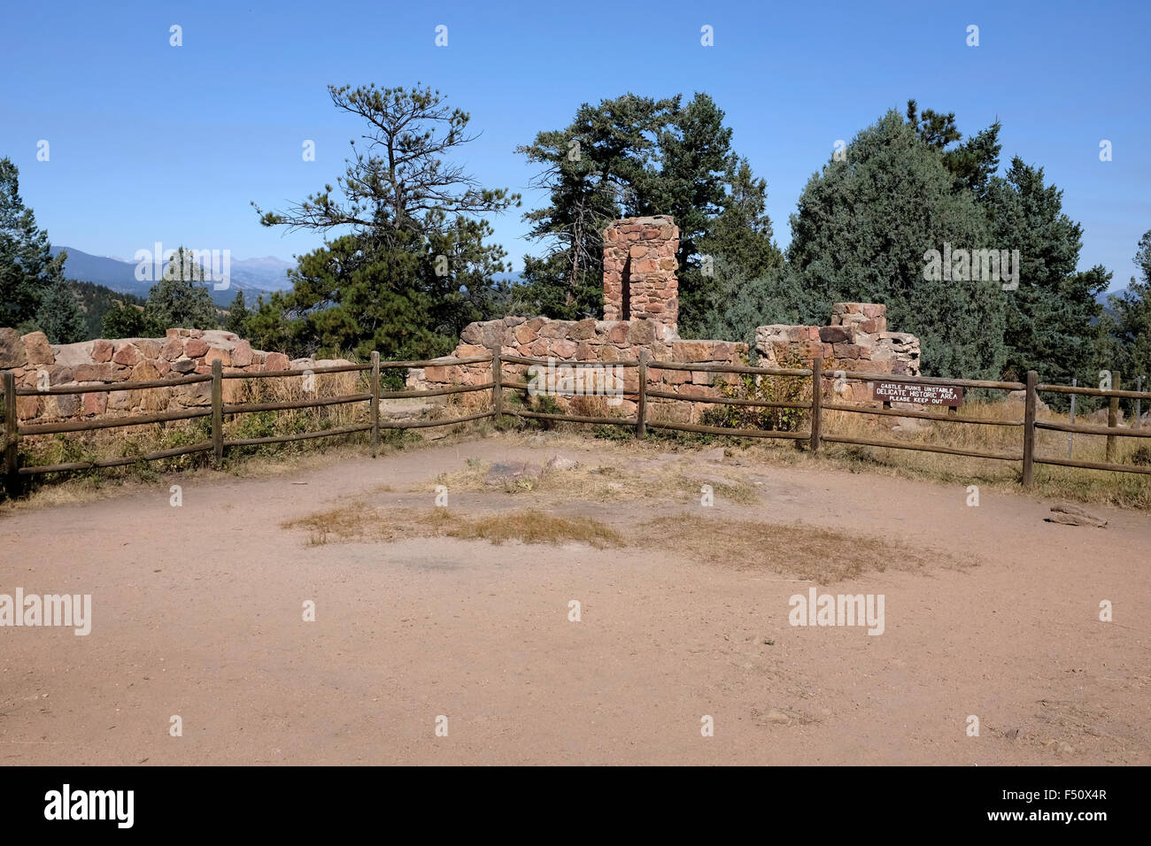 Remains of John Brisben Walker Castle in Mount Falcon Park, Jefferson ...