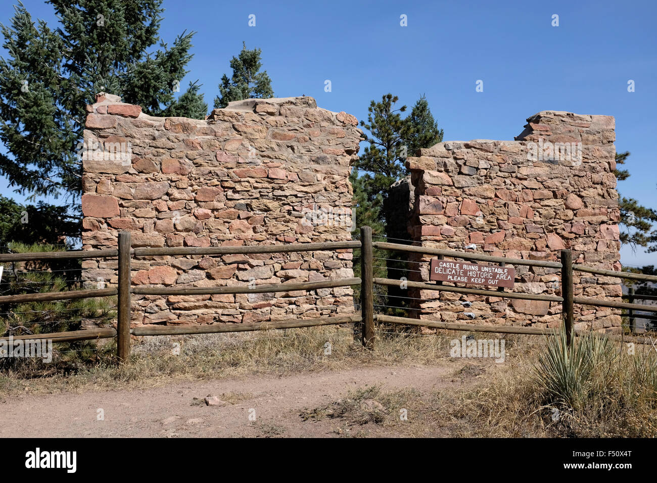 Remains of John Brisben Walker Castle in Mount Falcon Park, Jefferson ...