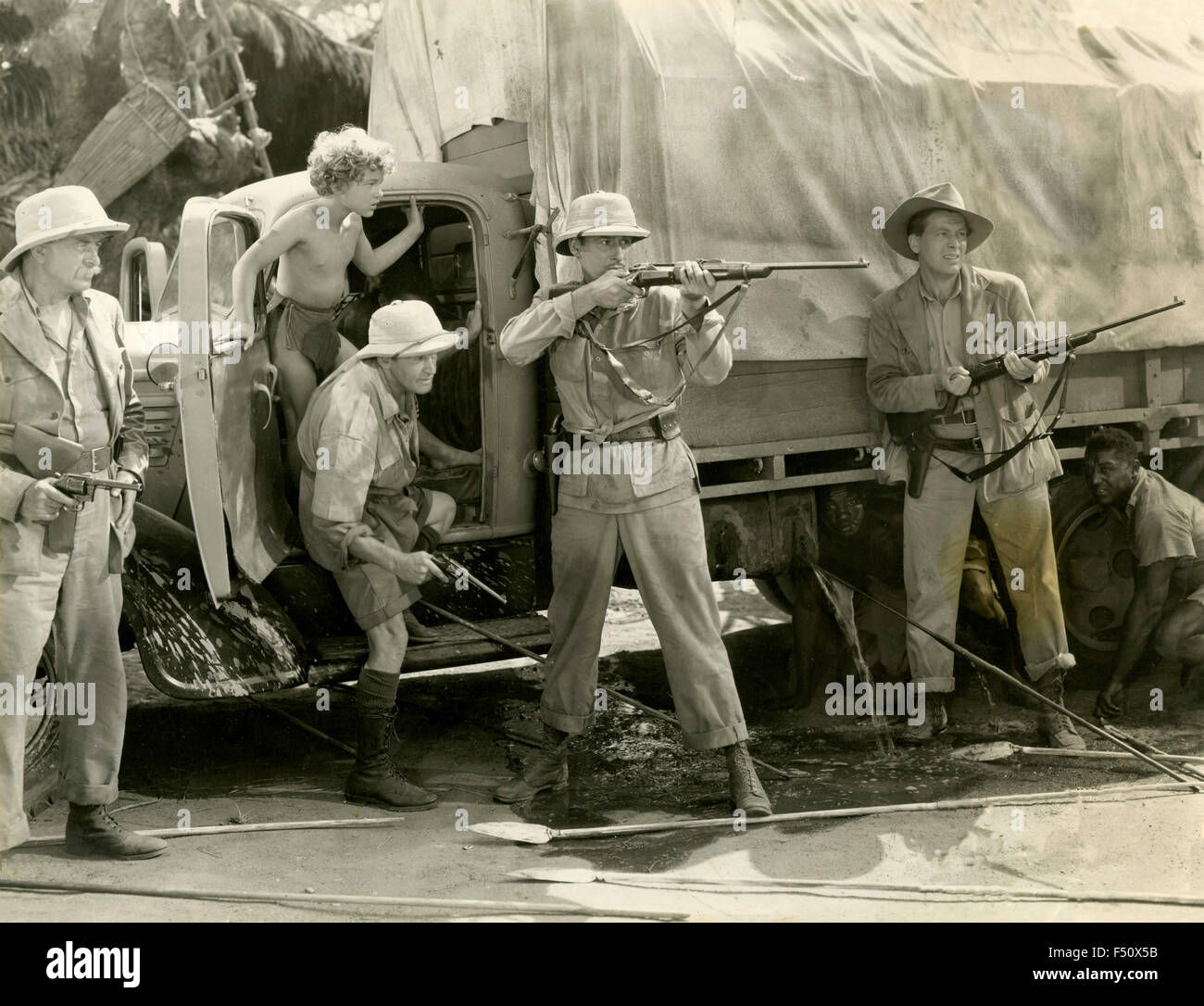 A scene from the film "Tarzan and the Secret Treasure", USA Stock Photo ...