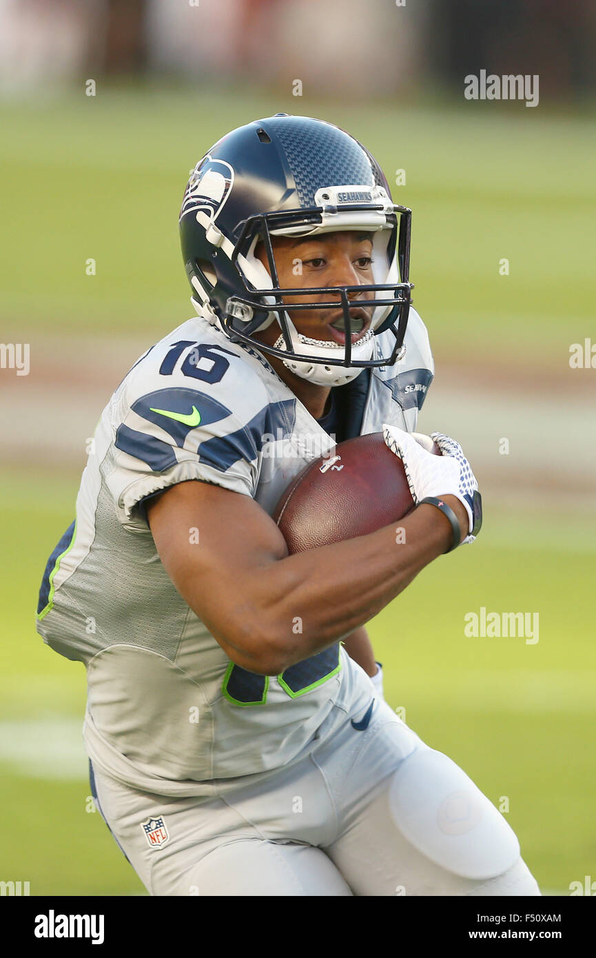 Santa Clara, CA. 22nd Oct, 2015. Seattle wide receiver Tyler Lockett ...