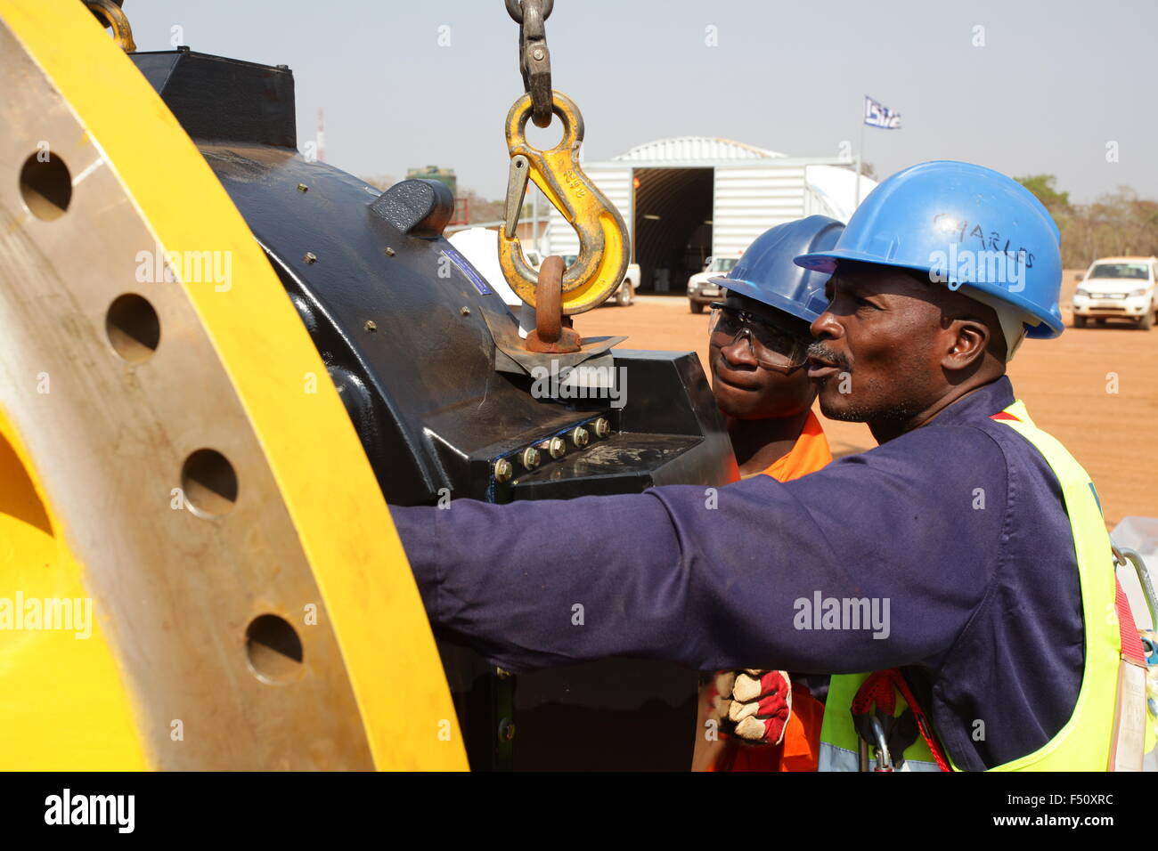 Large truck assembly. FQM Copper mining operations in Zambia, Africa ...