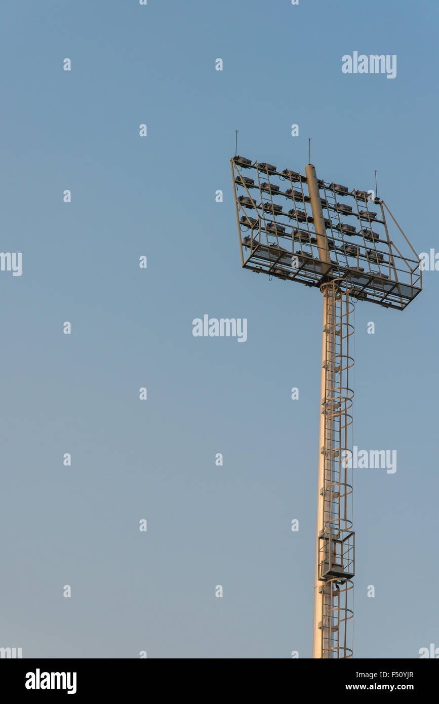 Spotlights of a soccer field. football field. arena. stadium Stock ...