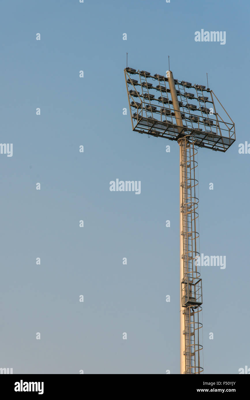 Spotlights of a soccer field. football field. arena. stadium Stock ...