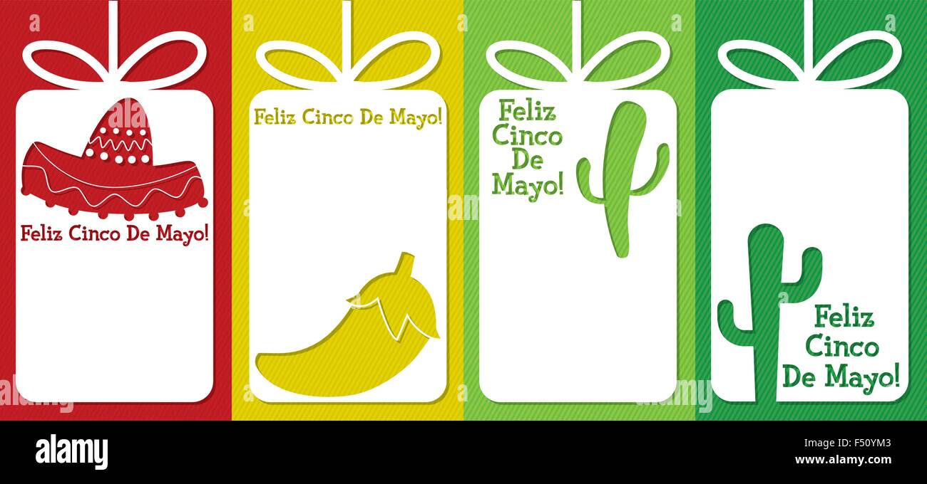 Mexican cut out tag collection in vector format Stock Vector Image ...