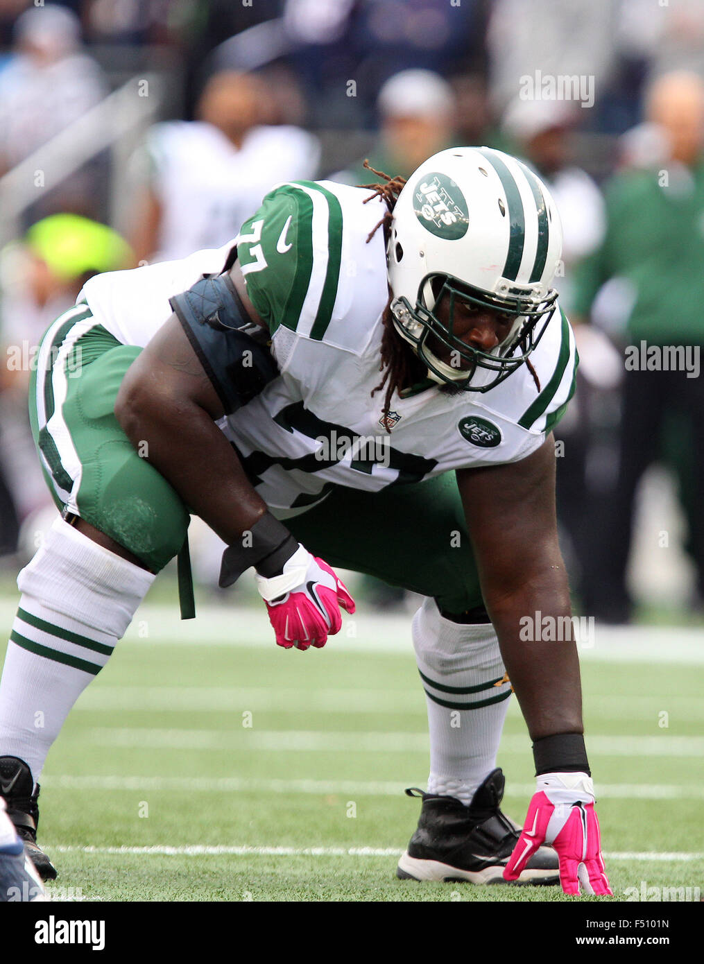 Gillette Stadium. 25th Oct, 2015. MA, USA; New York Jets guard James ...