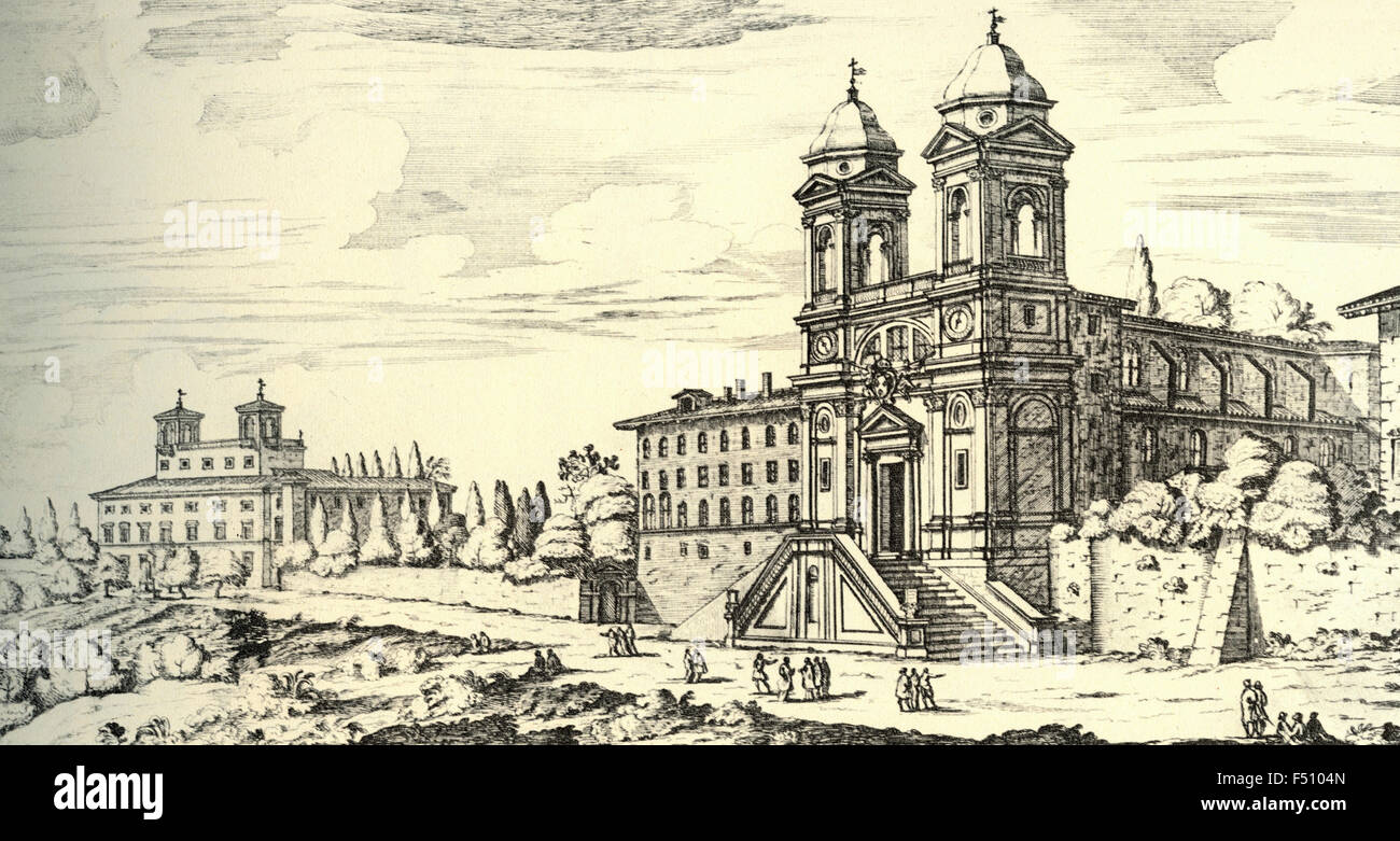 Illustration of Church of the Santissima Trinita dei Monti de 'Preti ...