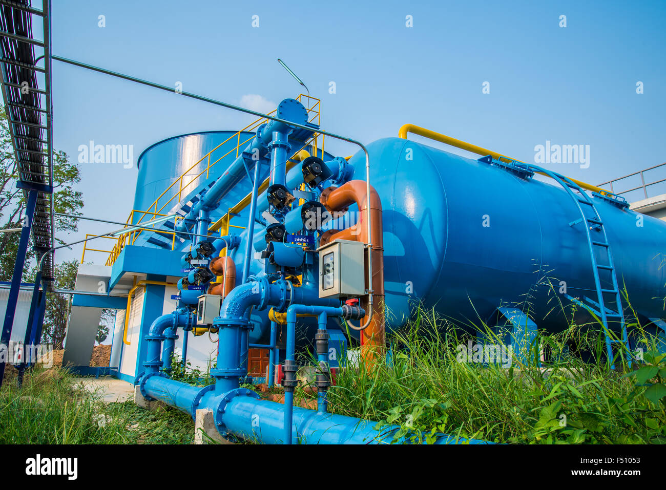 Water treatment plants of the Waterworks in Thailand Stock Photo - Alamy
