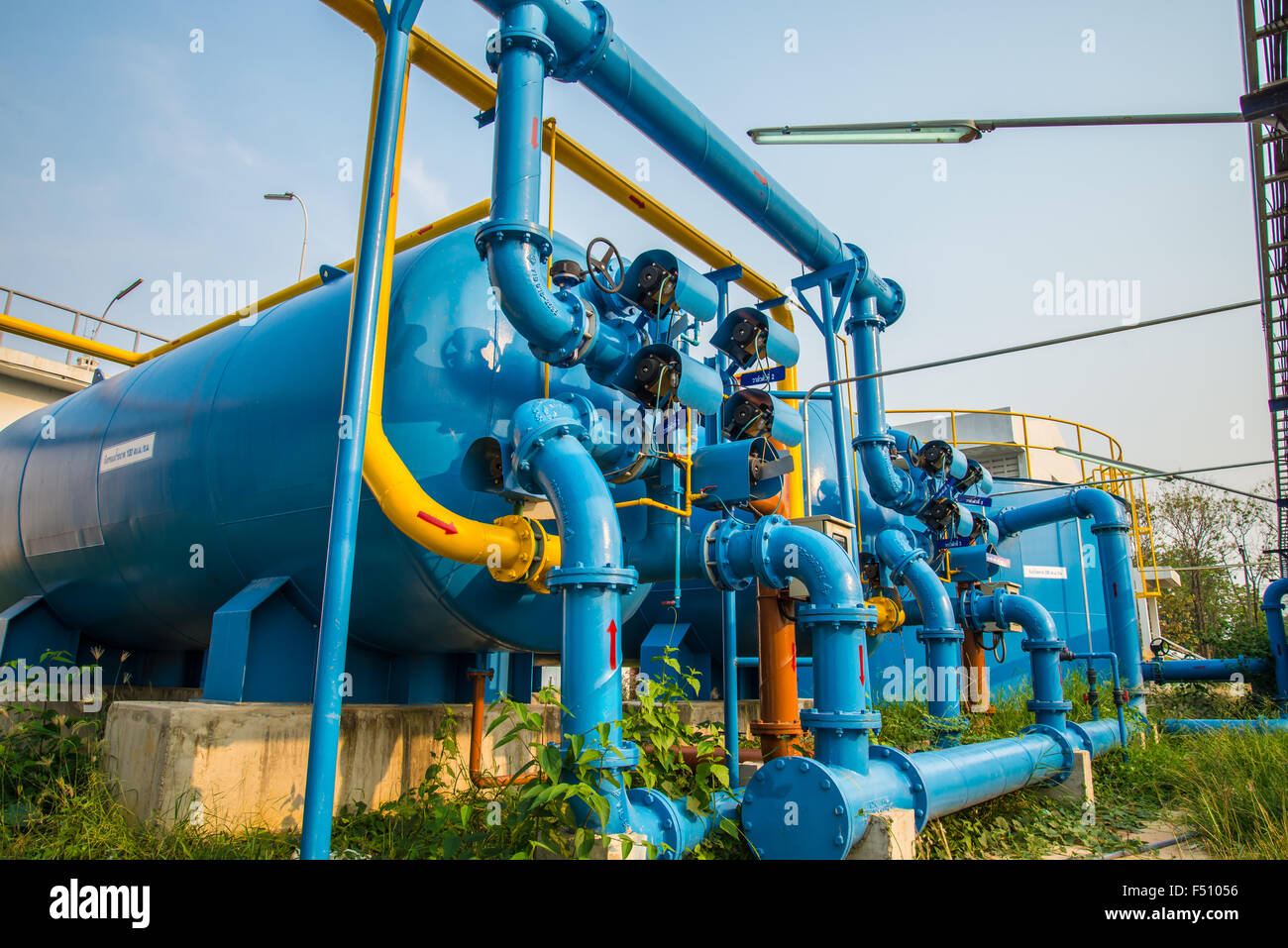 Water treatment plants of the Waterworks in Thailand Stock Photo - Alamy