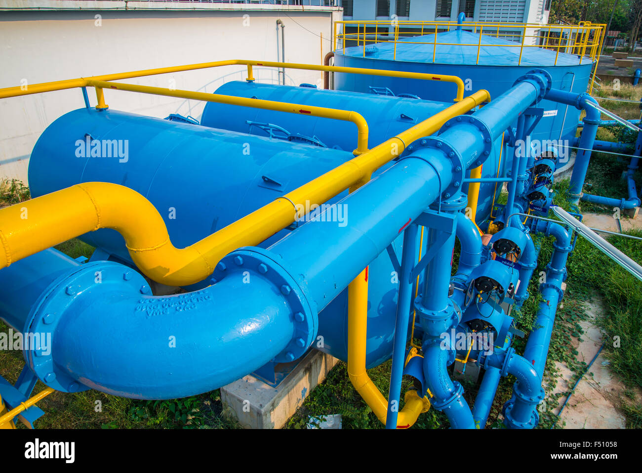 Water treatment plants of the Waterworks in Thailand Stock Photo - Alamy