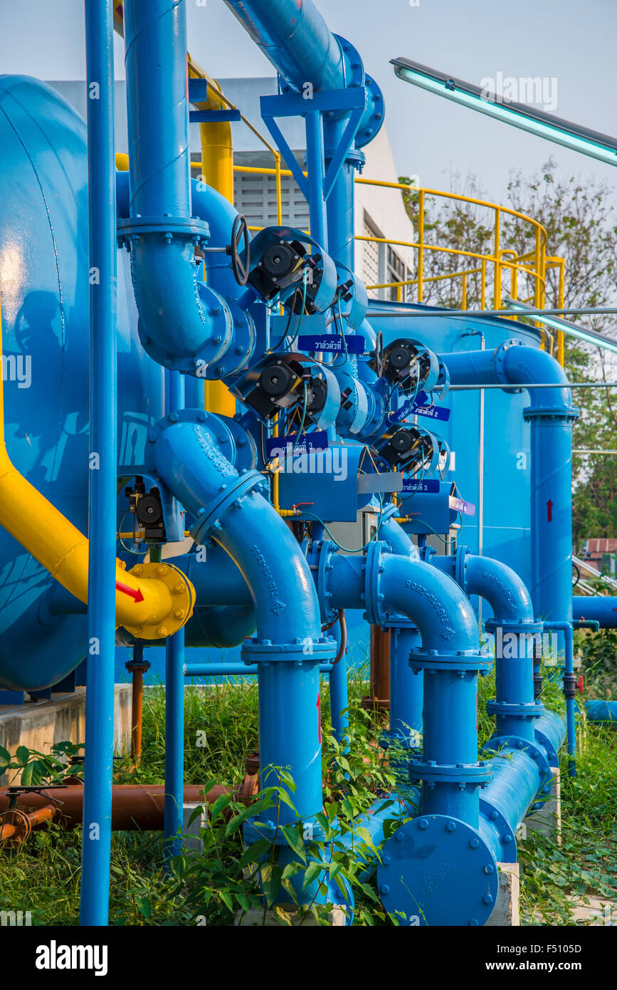 Water treatment plants of the Waterworks in Thailand Stock Photo - Alamy