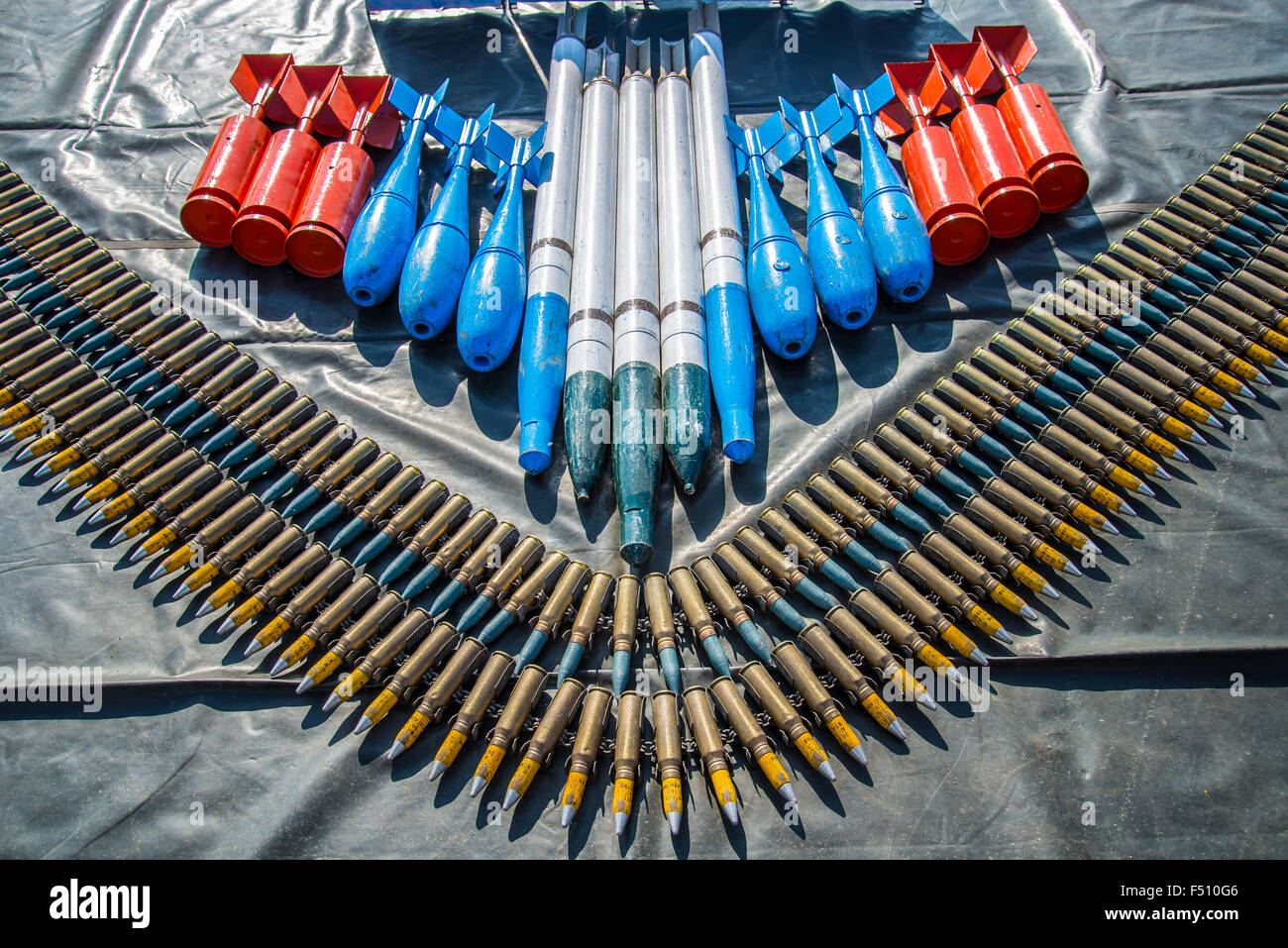 Many bullets and missile of fighter aircraft Stock Photo - Alamy