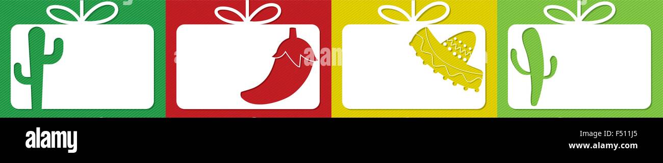 Mexican cut out tag collection in vector format Stock Vector Image ...