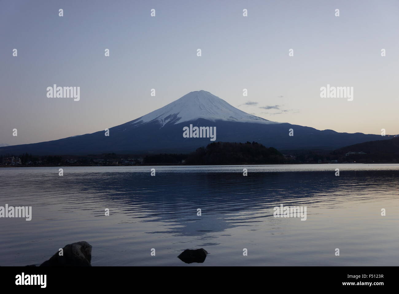 Mount Fuji on a clear evening Stock Photo - Alamy