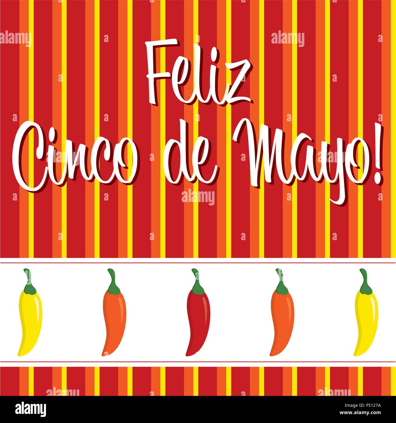 "Feliz Cinco de Mayo" (Happy 5th of May) chilli card in vector format ...