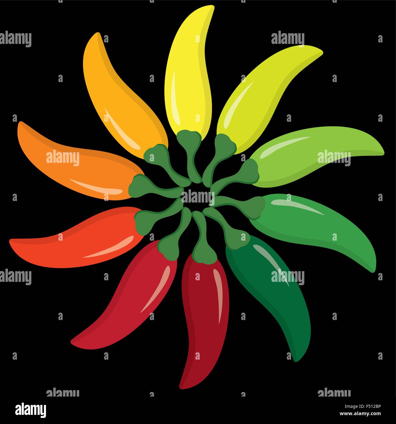Chilli pepper wheel in vector format Stock Vector Image & Art - Alamy