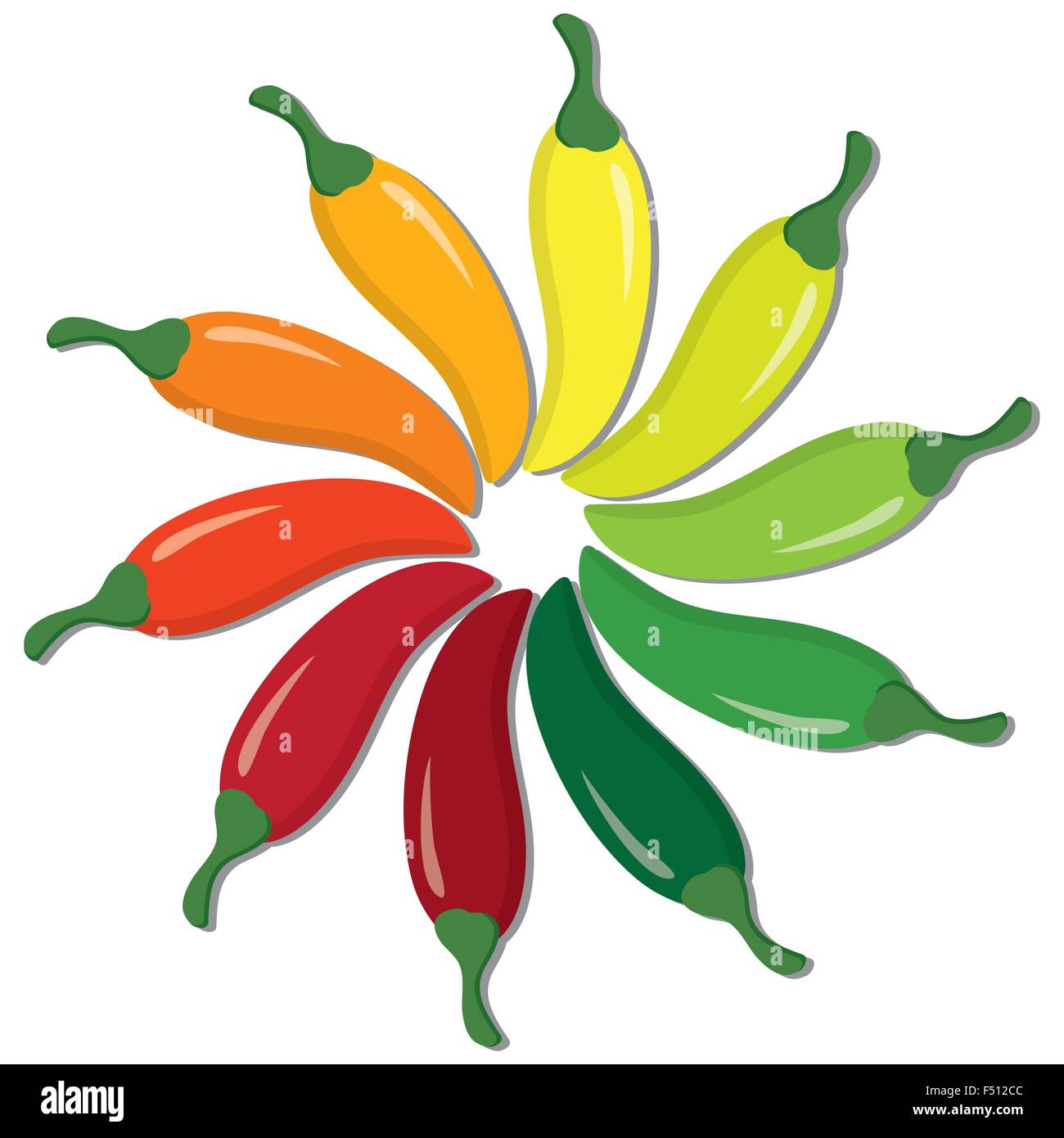 Chilli pepper wheel in vector format Stock Vector Image & Art - Alamy