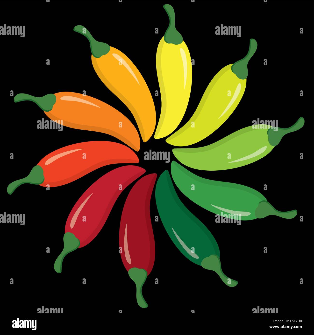 Chilli pepper wheel in vector format Stock Vector Image & Art - Alamy