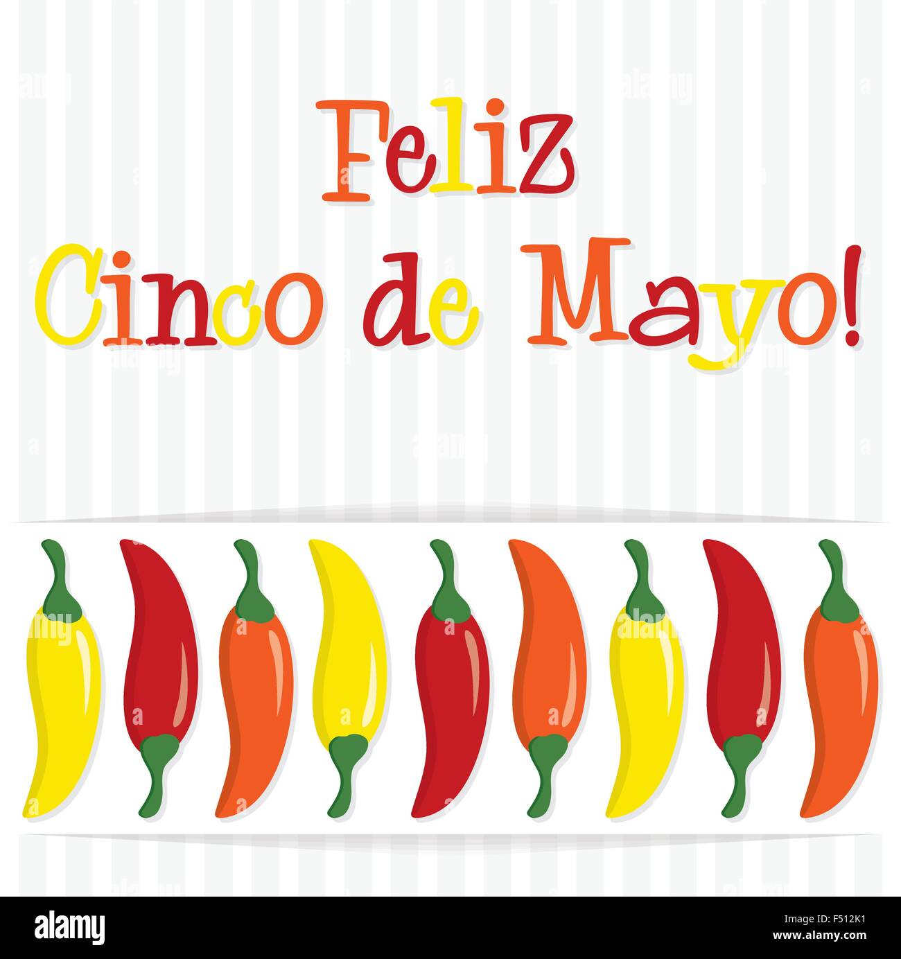 "Feliz Cinco de Mayo" (Happy 5th of May) chilli card in vector format ...