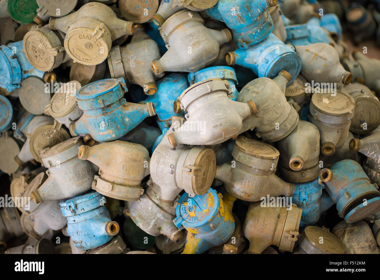 The old water meter is unavailable in the factory Stock Photo - Alamy