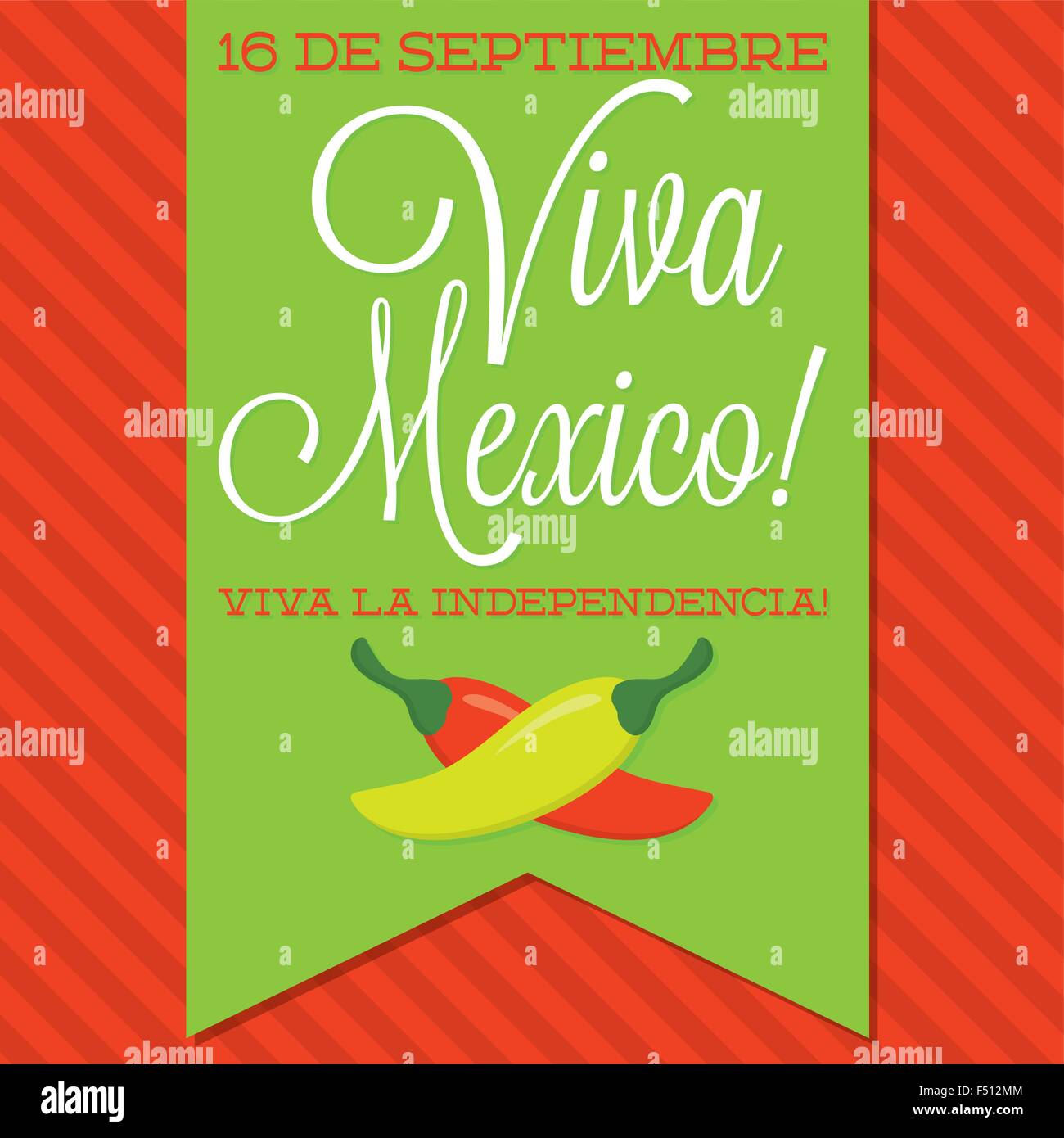 Retro style Viva Mexico (Mexican Independence Day) sash card in vector ...