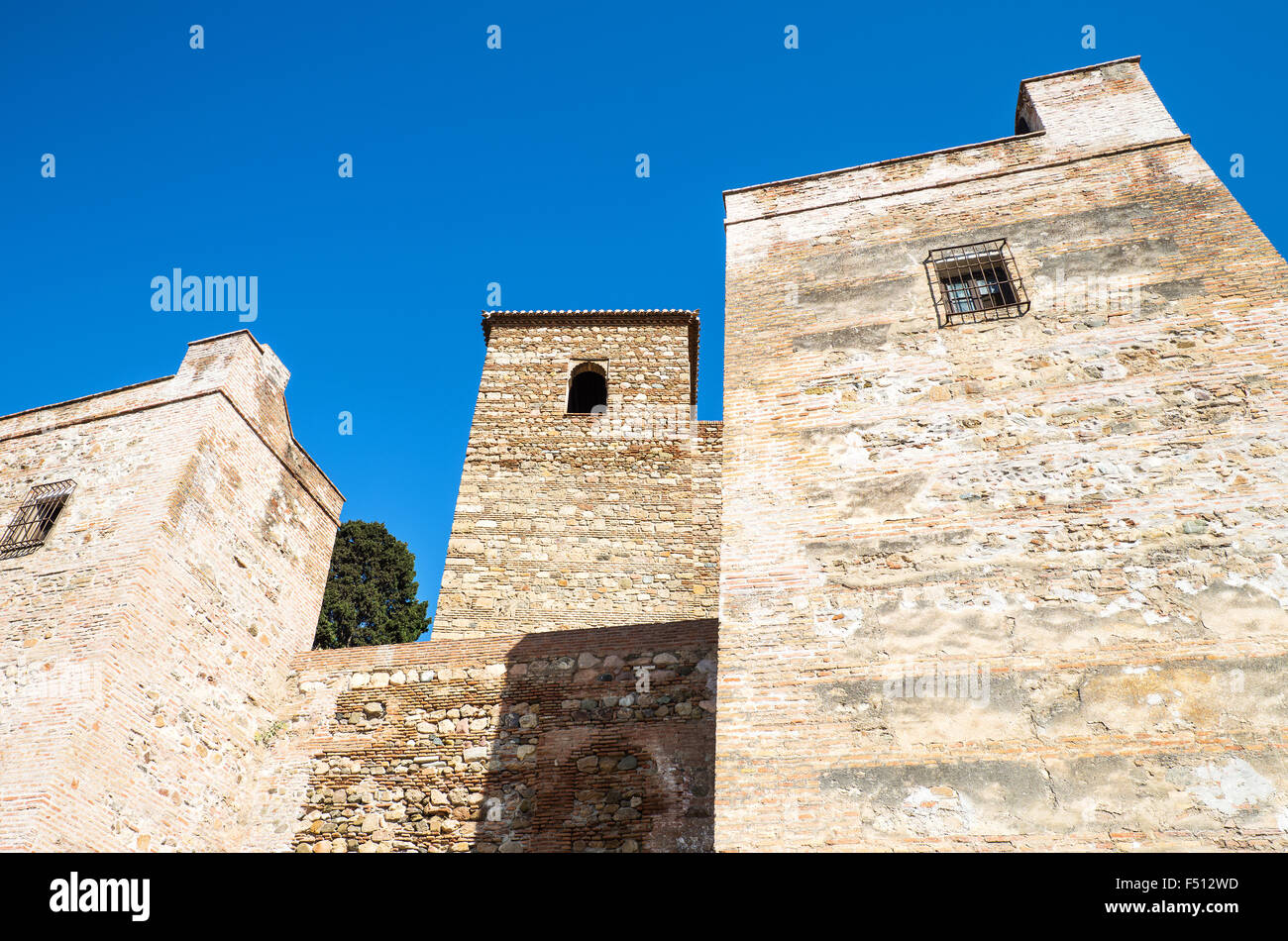 Spain, Malaga, the waals of the Alcazaba palace Stock Photo - Alamy