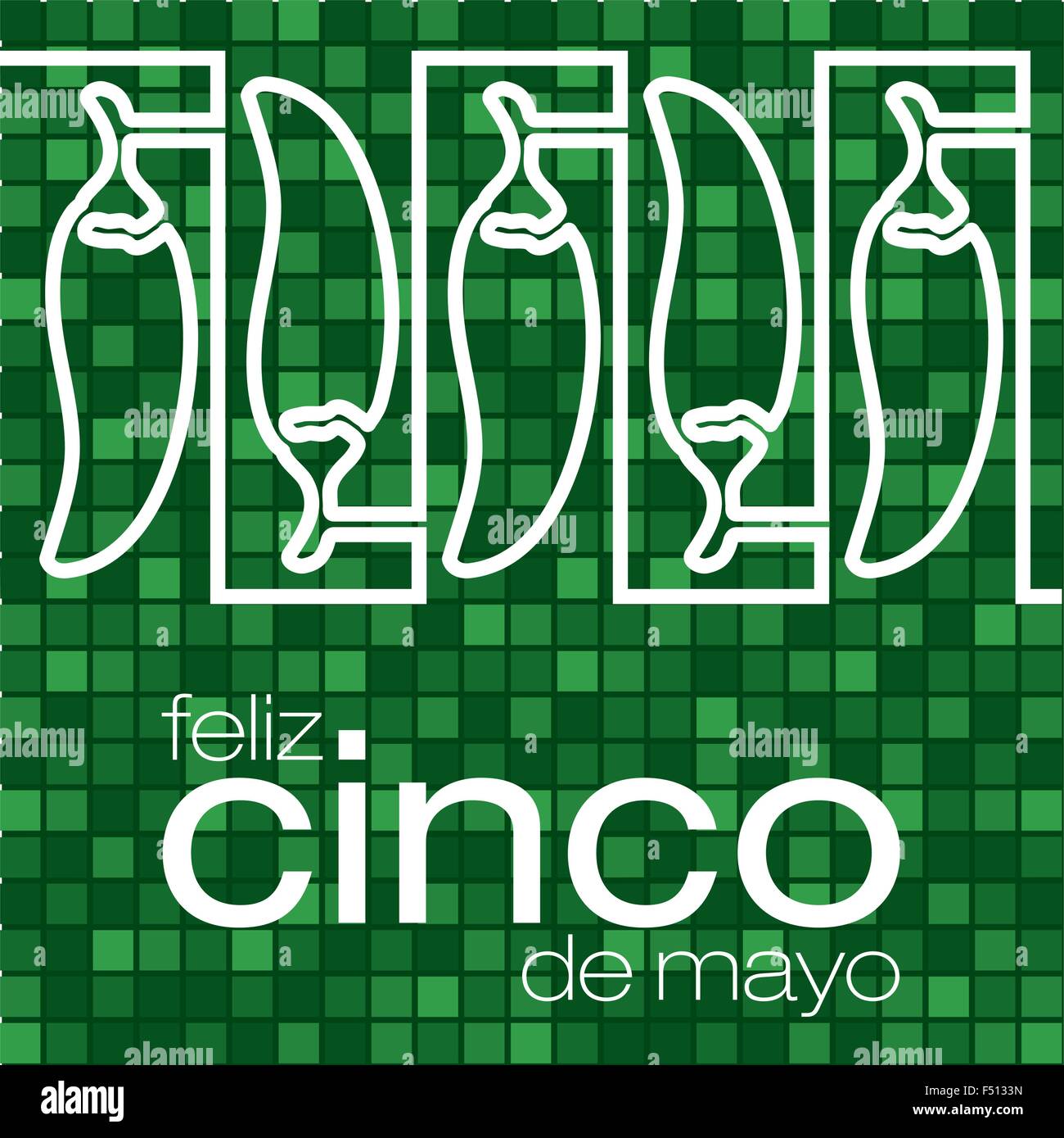 "Feliz Cinco de Mayo" (Happy 5th of May) chilli card in vector format ...
