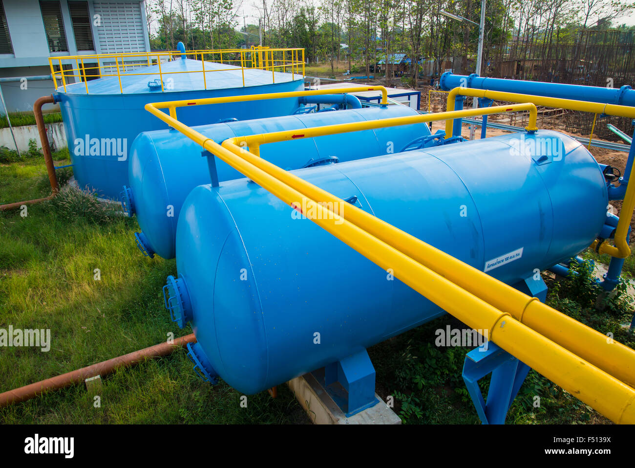 Water treatment plants of the Waterworks in Thailand Stock Photo - Alamy