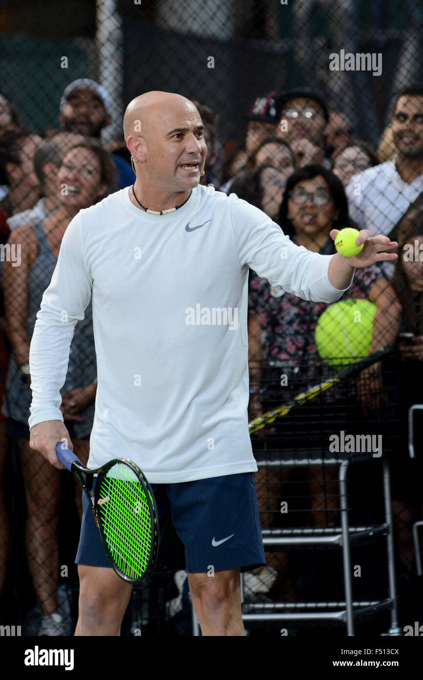 Nike's "NYC Street Tennis" Event Featuring: Andre Agassi Where: New ...