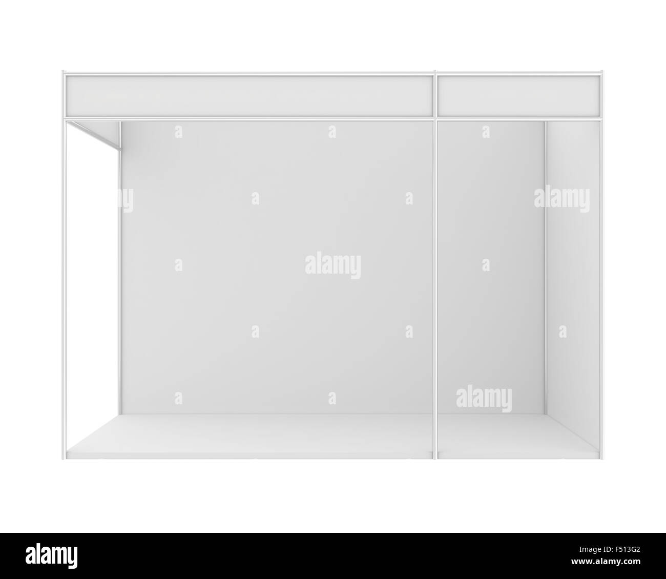 Blank exhibition stand. 3d render isolated on white background Stock ...