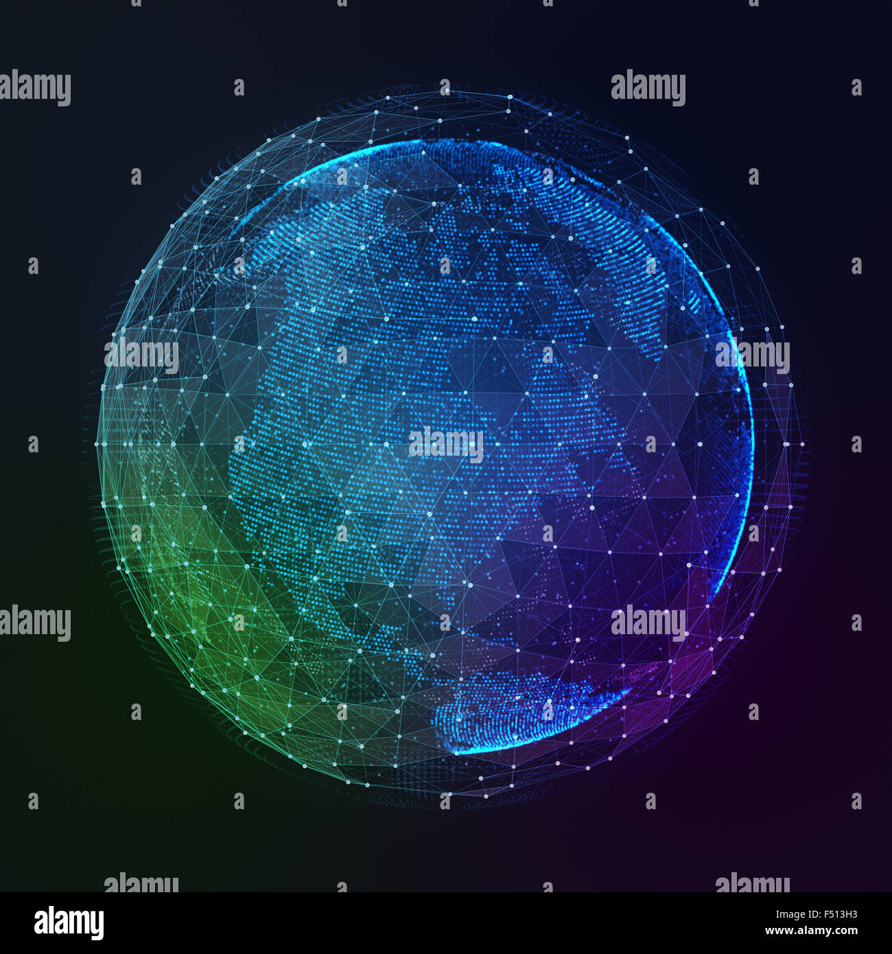 Abstract map of the global telecommunications network Stock Photo - Alamy