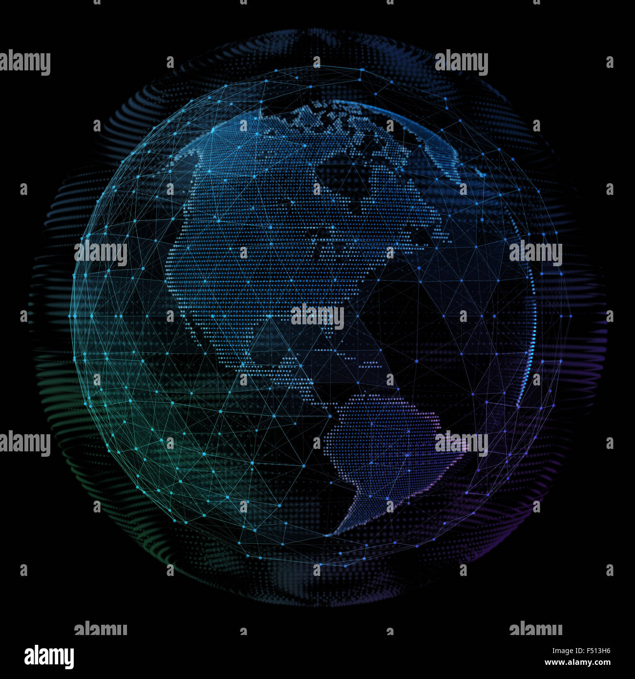 Abstract map of the global telecommunications network Stock Photo - Alamy