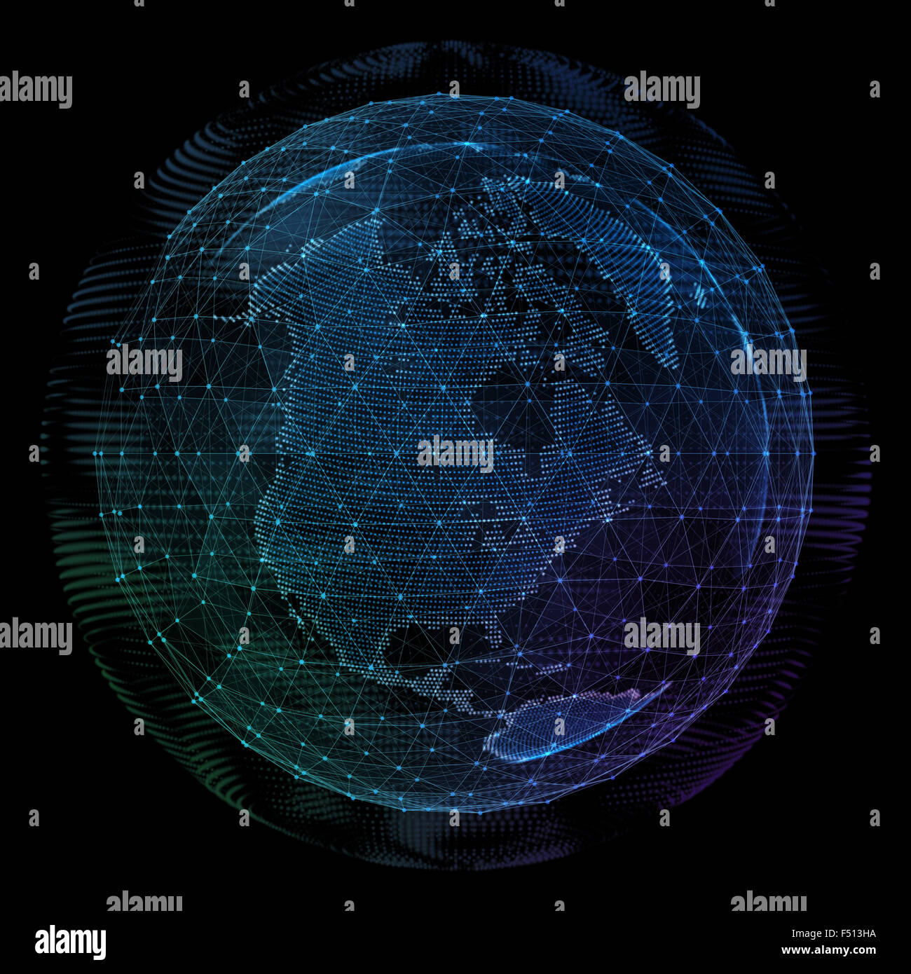Abstract map of the global telecommunications network Stock Photo - Alamy