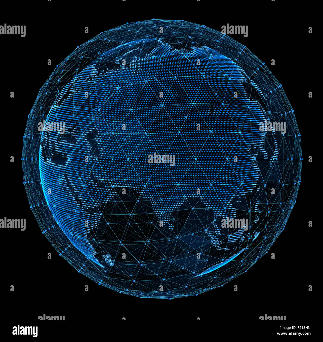 Abstract map of the global telecommunications network Stock Photo - Alamy