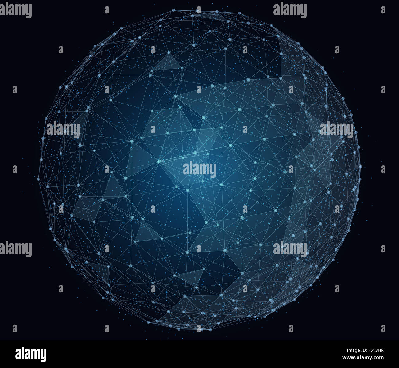Abstract digital global network. Wire-frame illustration Stock Photo ...