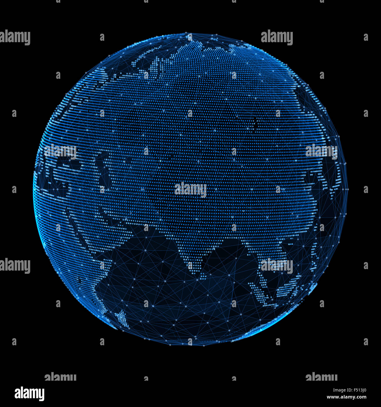Abstract map of the global telecommunications network Stock Photo - Alamy