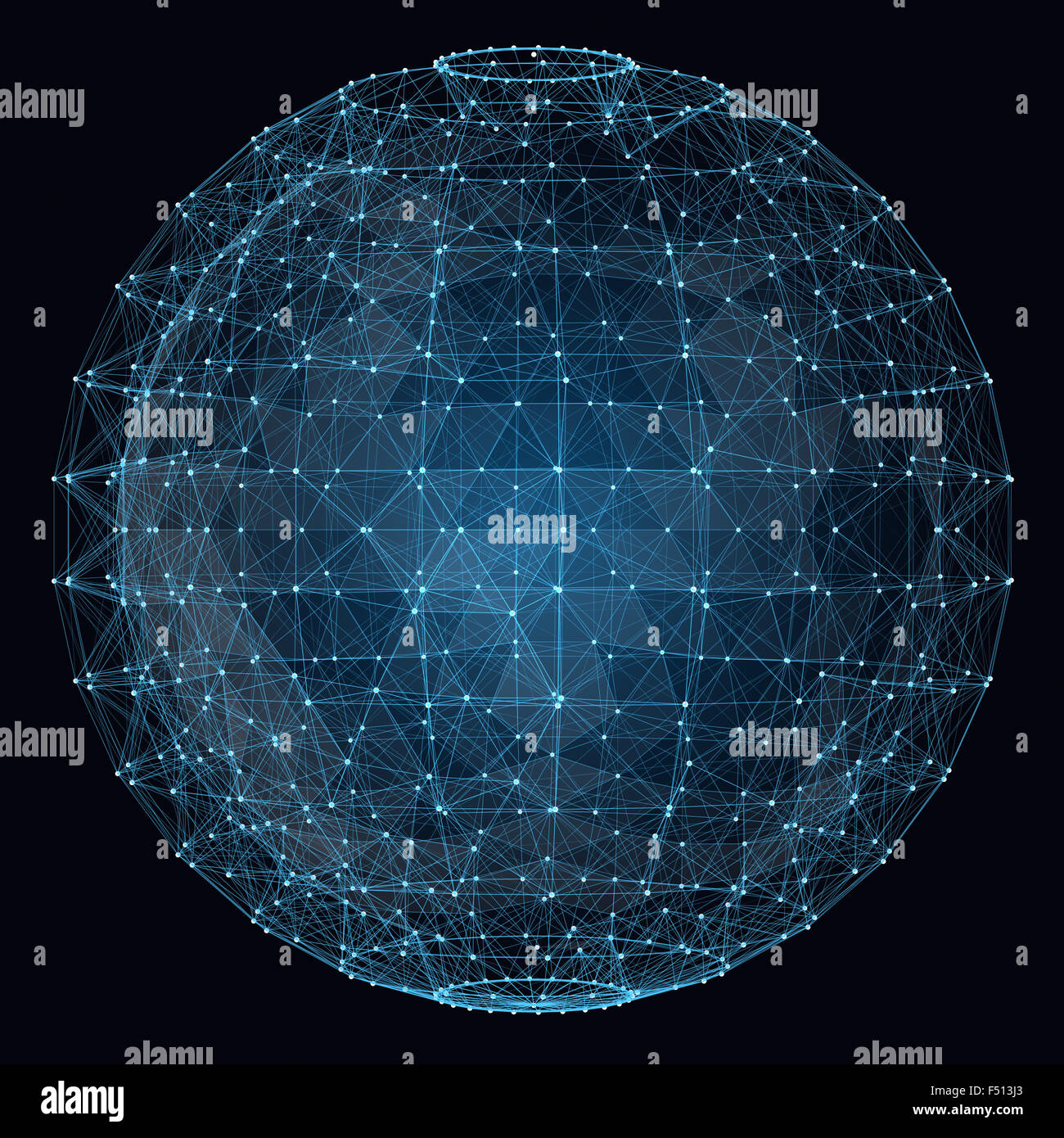 Abstract digital global network. Wire-frame illustration Stock Photo ...