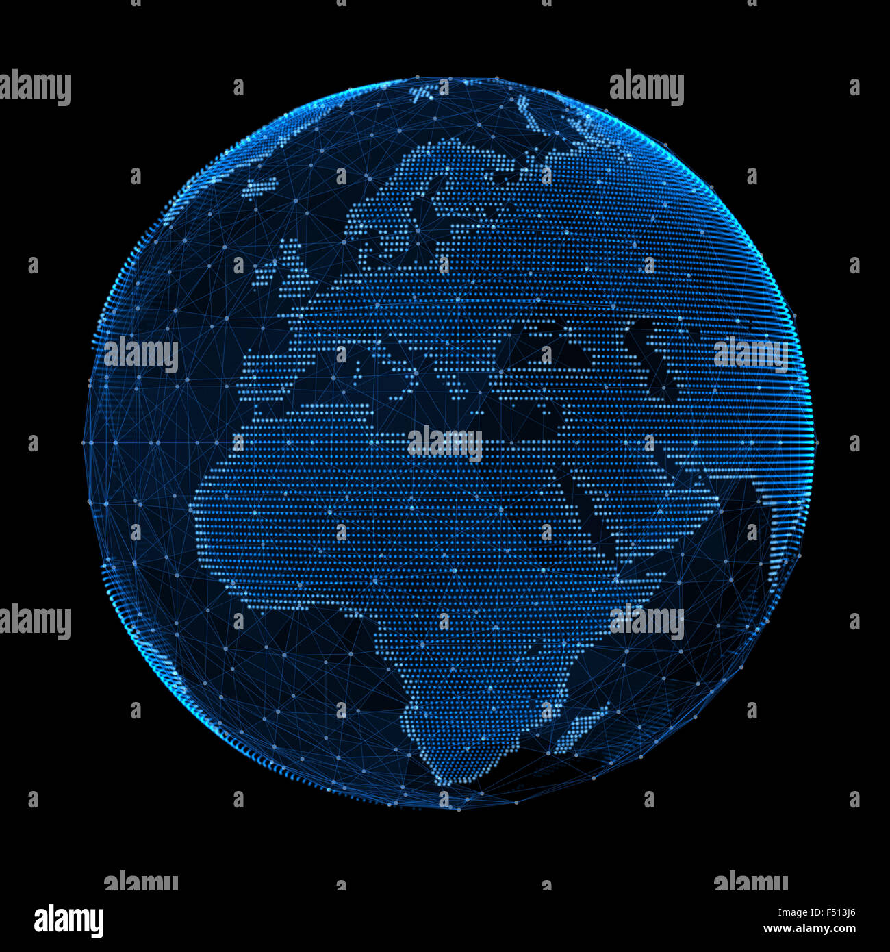 Abstract map of the global telecommunications network Stock Photo - Alamy