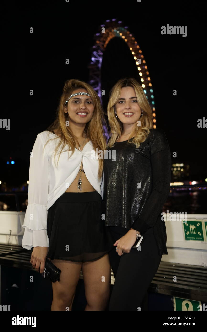 London, England, 25th Oct 2015 : Fay Shafai and her friend attend the ...