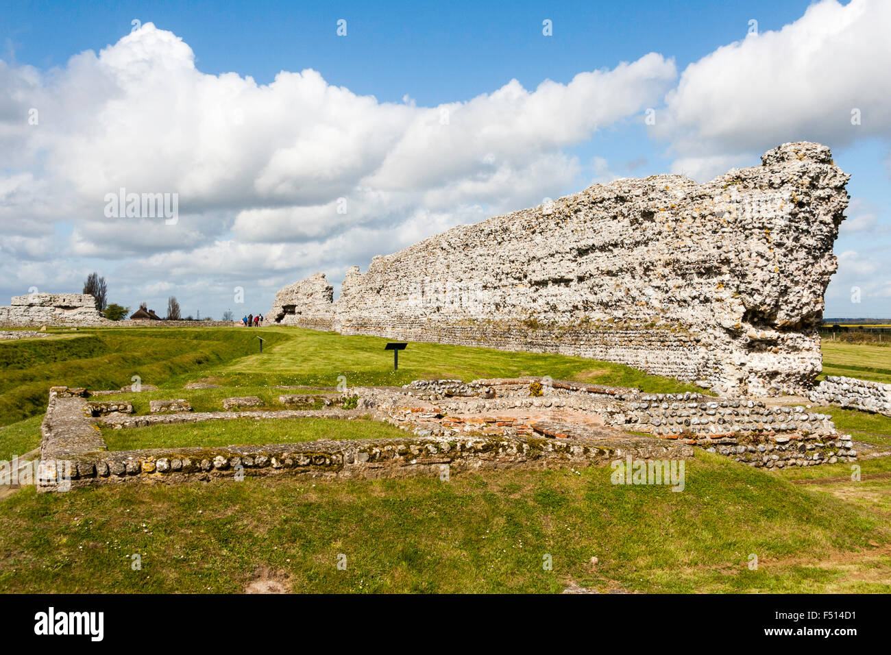 England, Richborough. Rutupiae. Roman Saxon shore fort. 3rd century ...