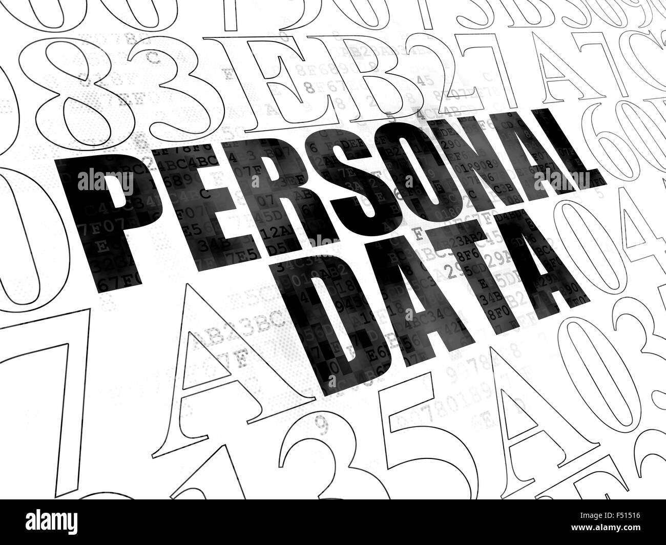 Data concept: Personal Data on Digital background Stock Photo - Alamy