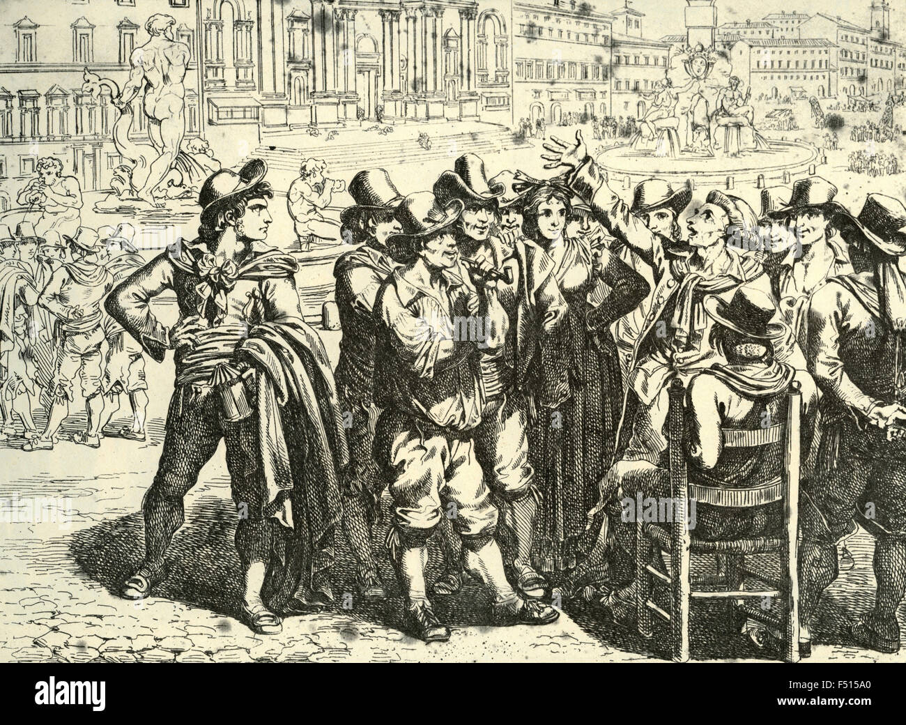 Illustration: Meo Patacca surprised by the praise of a contemporary ...