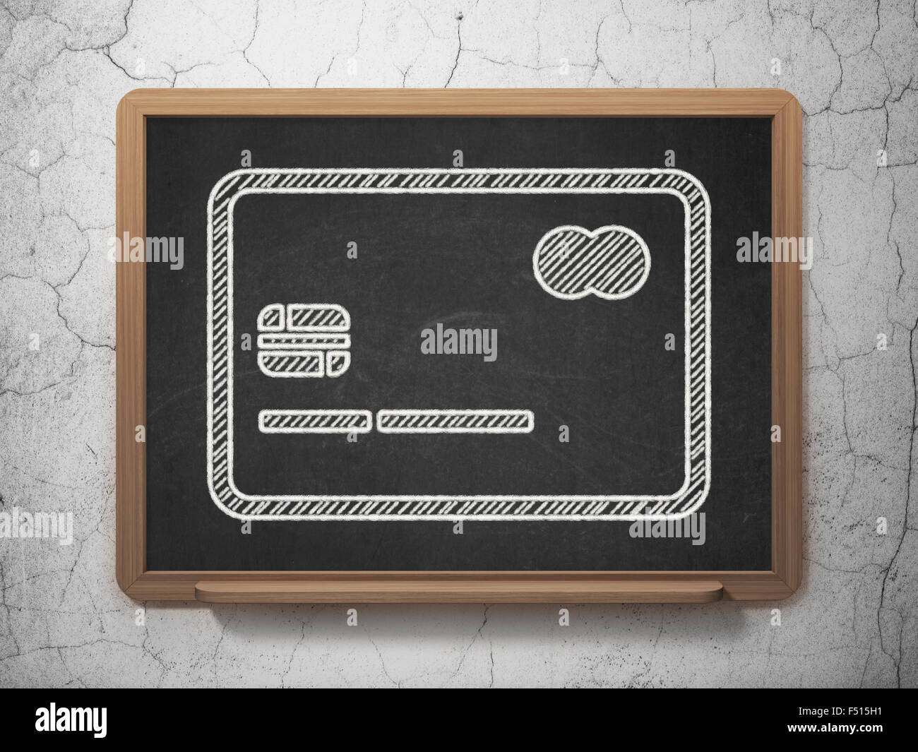 Money concept: Credit Card on chalkboard background Stock Photo - Alamy