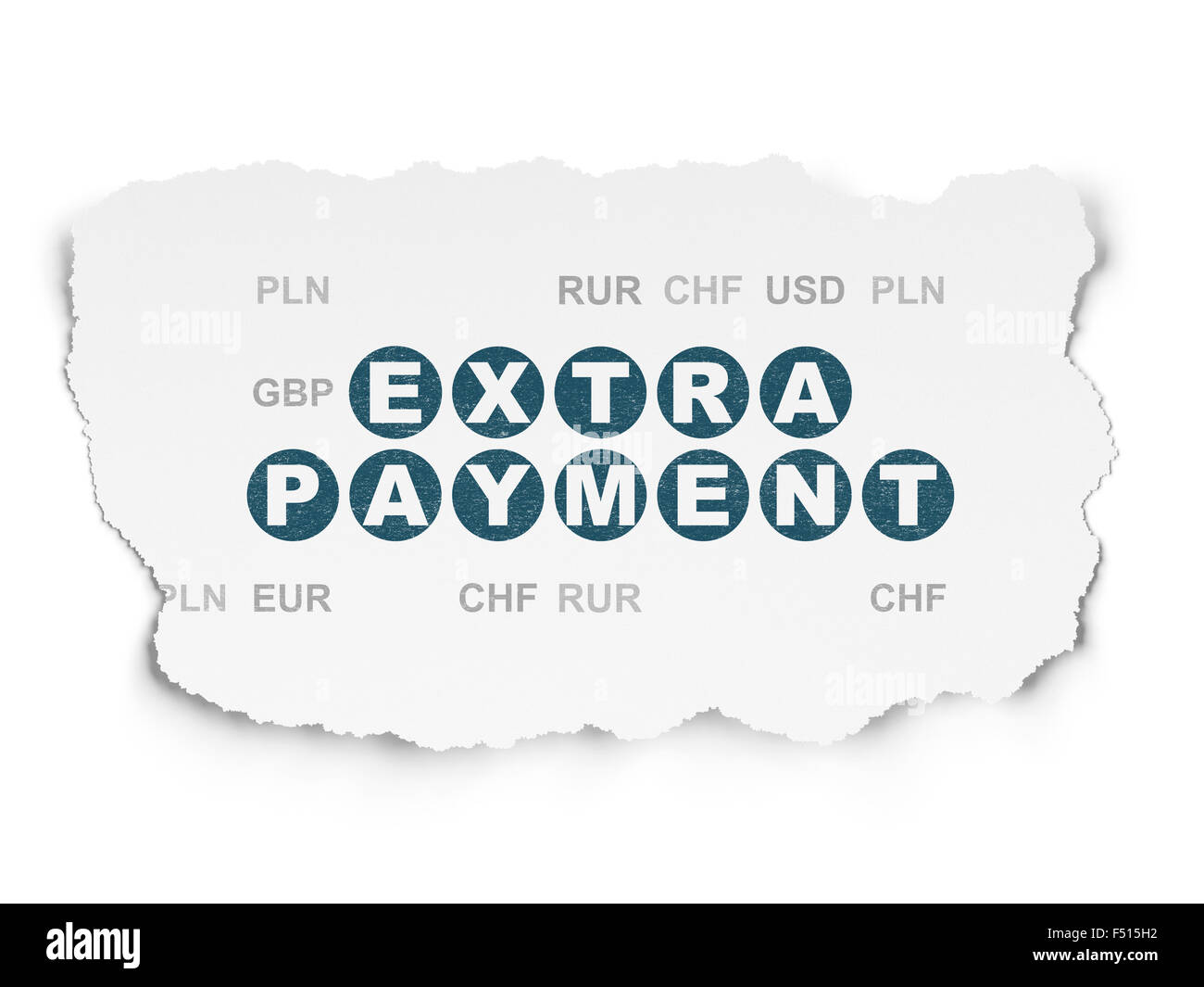 Banking concept: Extra Payment on Torn Paper background Stock Photo - Alamy