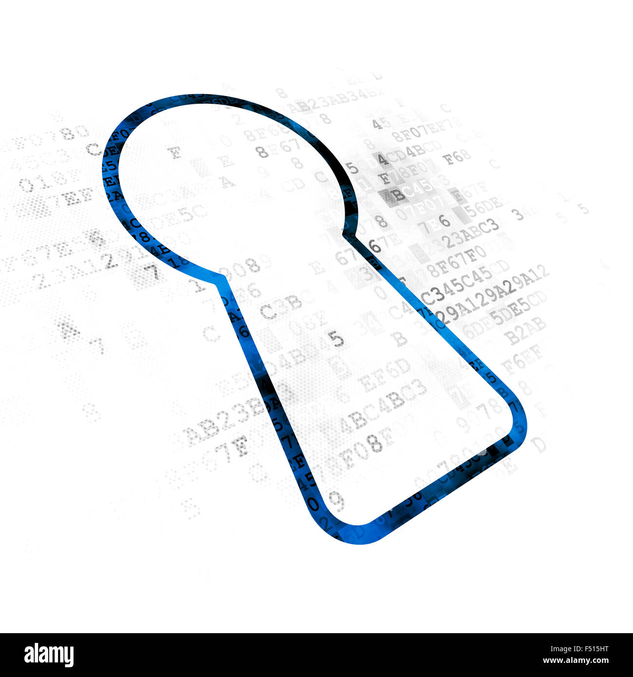 Safety concept: Keyhole on Digital background Stock Photo - Alamy