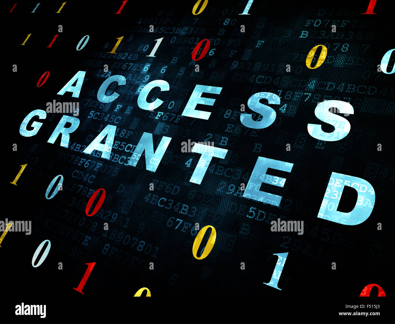 Protection concept: Access Granted on Digital background Stock Photo ...