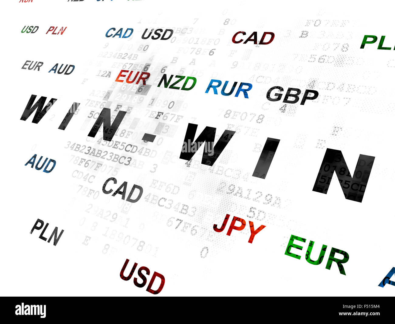 Finance concept: Win-Win on Digital background Stock Photo - Alamy