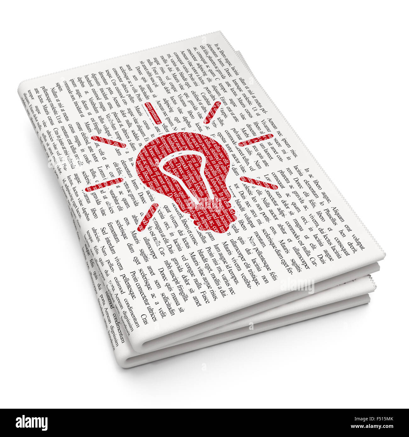 Business concept: Light Bulb on Newspaper background Stock Photo - Alamy