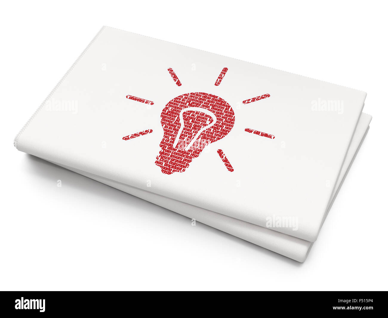 Finance concept: Light Bulb on Blank Newspaper background Stock Photo ...